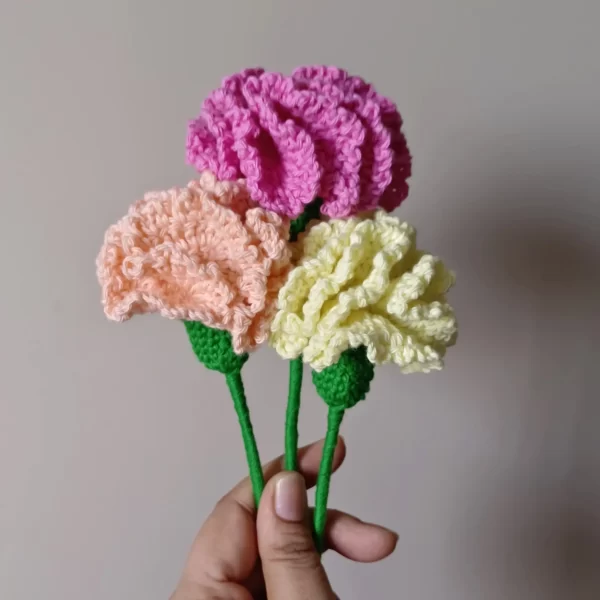 Handmade Forever Carnation Flowers in India (Single) - Kakoli's Corner